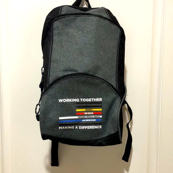 Bags | Working Together Backpack Supporting First Responders | Poshmark